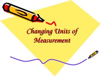 Changing Units Of Measurement Powerpoint By Learning Is Lots Of Fun