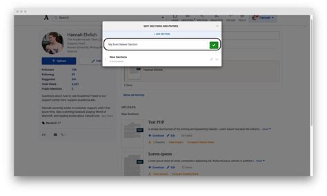 Adding A New Section Or Organizing Your Sections Academia