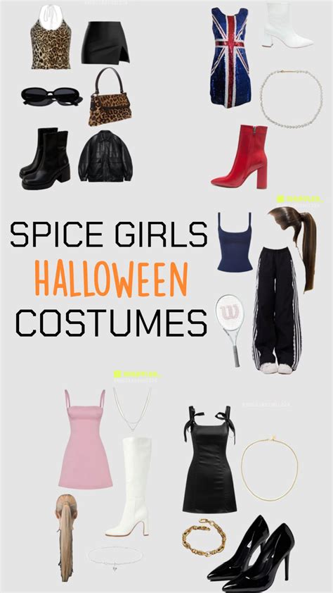 Spicegirls Halloween Costumes Groupof5 Outfits Moodboard Spice