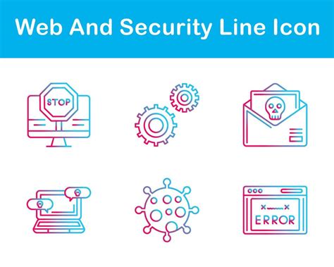 Web And Security Vector Icon Set 20653012 Vector Art At Vecteezy