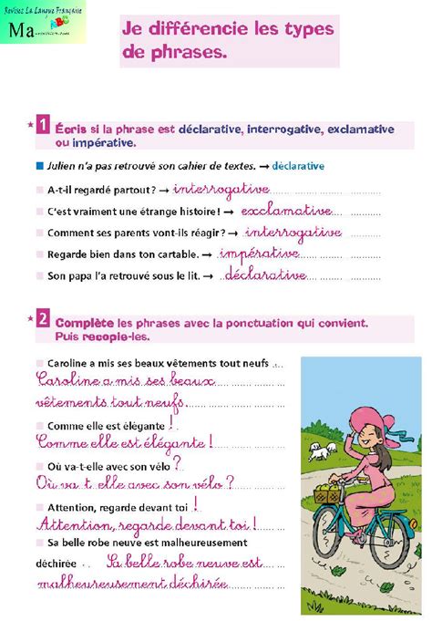 Ma Revision Differencier Les Types De Phrase