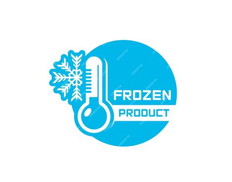 Premium Vector Frozen Food Product Icon Snowflake And Thermometer