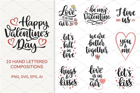 Valentines Day Love Lettering Graphics ~ Creative Market