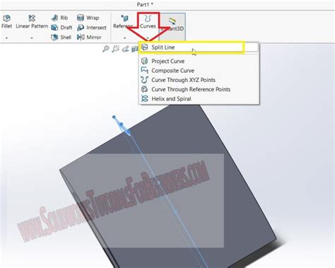 How To Use Solidworks Curves Split Lines Tutorials For Beginners