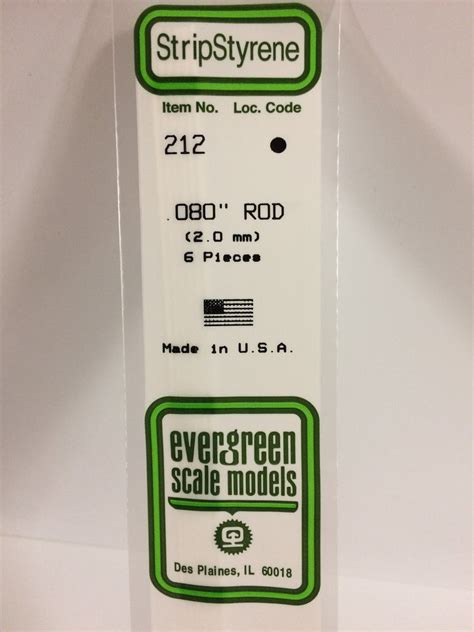 14 35cm White Opaque Polystyrene Rod Evergreen Scale Models
