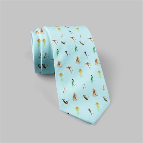 Fly Fishing Tie Fishing Lover Tie Fish Necktie For Him Fishermans
