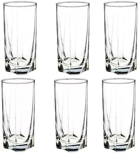 Juego De 6 Vasos De Vidrio Luna 390 Ml Vencort