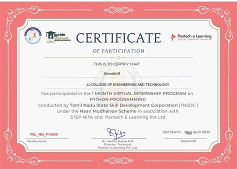 Srimathi Muthukumaran On Linkedin Tnsdc Pantechelearning