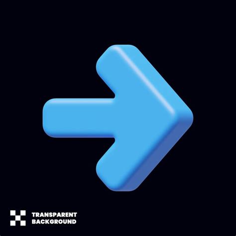 Premium Psd Right Arrow Pointer In 3d Render