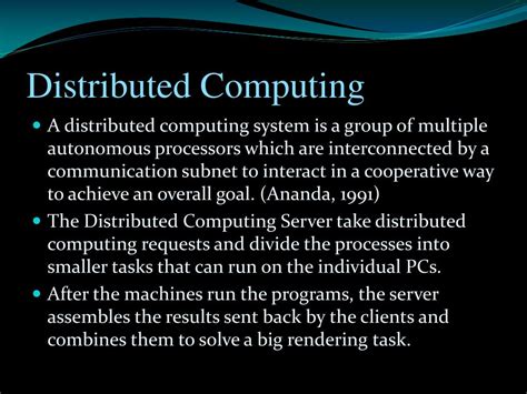 Ppt 3d Rendering Through A Low Cost High Performance Distributed Computing System Powerpoint