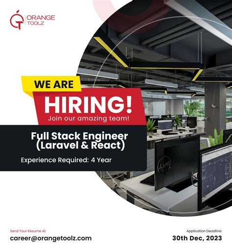 On Linkedin Full Stack Engineer Laravel And React Vacancy 2 💎 Experience