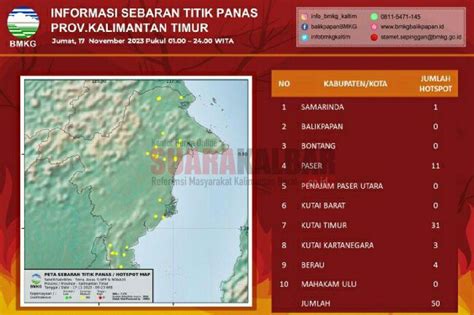 BMKG Deteksi 50 Titik Panas Di Kaltim SUARAKALBAR CO ID