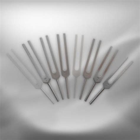 Set Gamme thérapeutique 6 diapasons sans C G 256 384 Hz MedSon