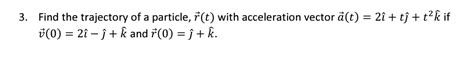 solved 3 find the trajectory of a particle r t with