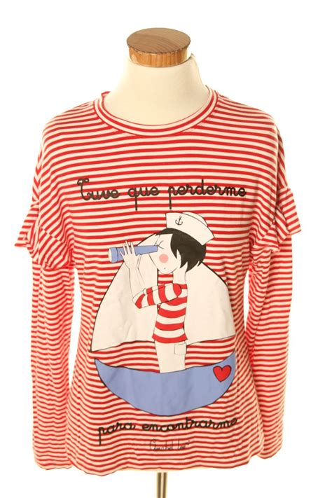 Camiseta De Manga Larga De Anabel Lee De La Talla S De Color Rayas