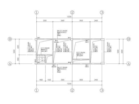 框架结构库房门卫室结构施工方案图纸 dwg下载 知石网