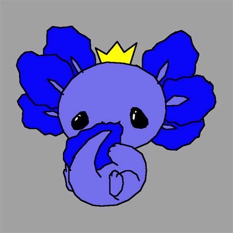 Pixilart King Axolotl By Blueaxolotl