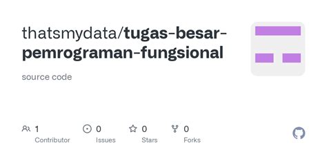 Github Thatsmydatatugas Besar Pemrograman Fungsional Source Code