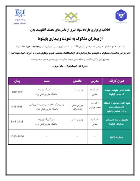 کارگاه مجموعه ما در کنگره پاتولوژی ۱۴۰۳ Iman Rezaei