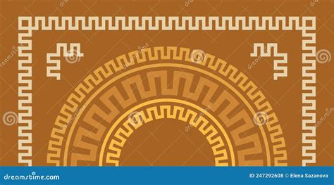 Greek Key Seamless Frame Border Pattern Collection Stock Vector
