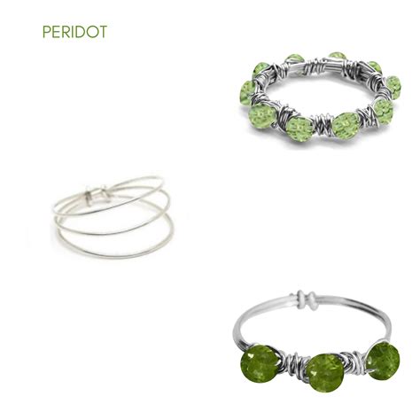 T Set Mini Circle Gem Ring Circle Gem Ring And Triplicity Ring Dana