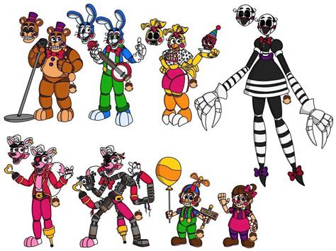 Картинки Аниматроники фнаф 9 13 шт 2050
