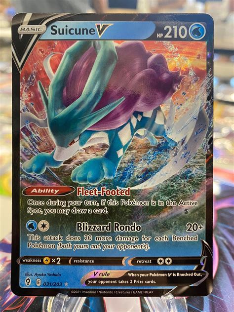 Pokemon Suicune V Evolving Skies Full Art Holo Of Mint Jwong Boutique