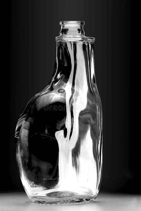Bottle Of Unusual Shape Black And White Photograph Stock Image Image