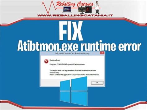 Atibtmon Runtime Error Soluzione Problema