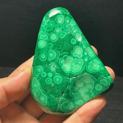 Natural Druzy Malachite Palmstone Raw Crystal Feng Shui Gemstone Etsy
