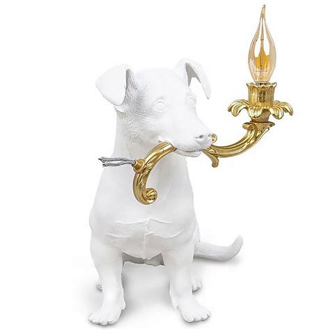 Настольная лампа в виде щенка Puppy White Table Lamp по цене 21 900 руб ...
