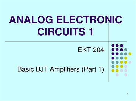 Ppt Analog Electronic Circuits 1 Powerpoint Presentation Free