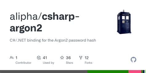 Github Aliphacsharp Argon2 Cnet Binding For The Argon2 Password Hash