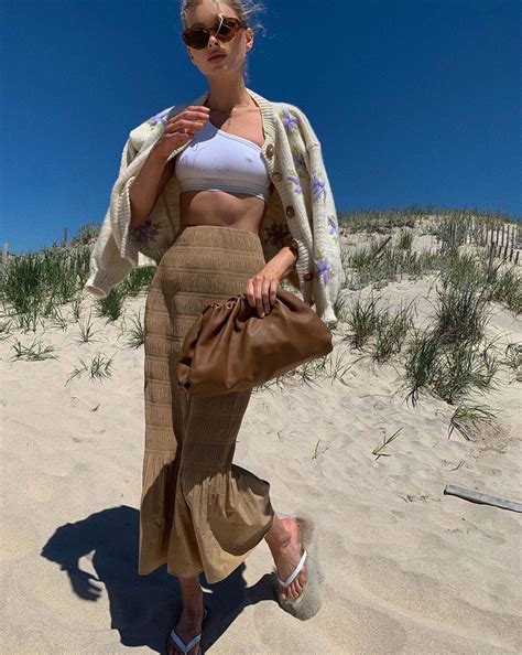 Elsa Hosk In See Through Crop Top On Her Naked Body 17 Photos The