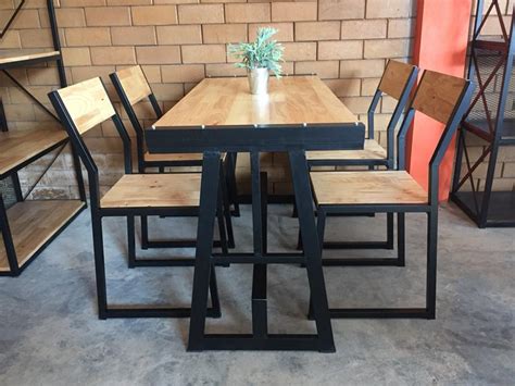 โต๊ะชุดขาทรงเอ Loft Style Wood By Rianthong Furniture
