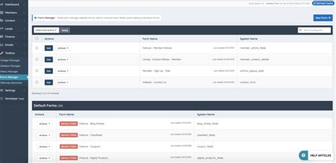 brilliant directories toolbox form manager brilliant directories