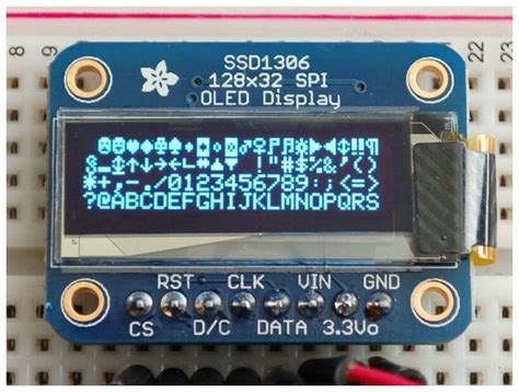 Adafruit Monochrome X OLED Graphic Display Solarbotics Ltd