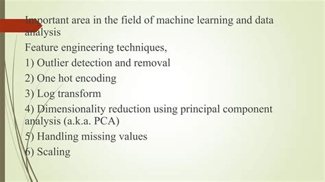 Feature Engineering For Data Sciencepptx