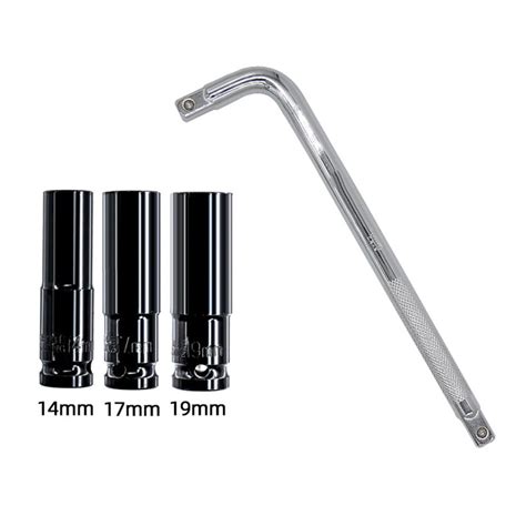 4pcs 12 Socket With L Shape Extension Double End Bent Bar 8 19mm