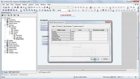 009 erwin data modeler naming standards youtube