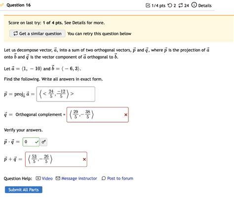 Solved Let Us Decompose Vector →aa→ Into A Sum Of Two