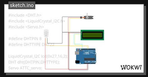 Dht With Servo Lcd Wokwi Esp32 Stm32 Arduino Simulator