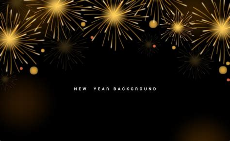 New Year Fireworks Background Clipart Design Happy New Year Invitation
