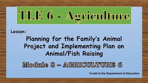 Module 8 In Tle 6 Agriculture Week 8 Lesson How To Plan Teachers