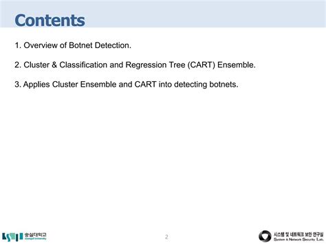 Botnet Detection Using Cluster Ensemble With Cart Ppt