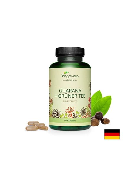 Guarana + Grüner Tee Bio Extrakte - Екстракт от гуарана и зелен чай, 90 ...