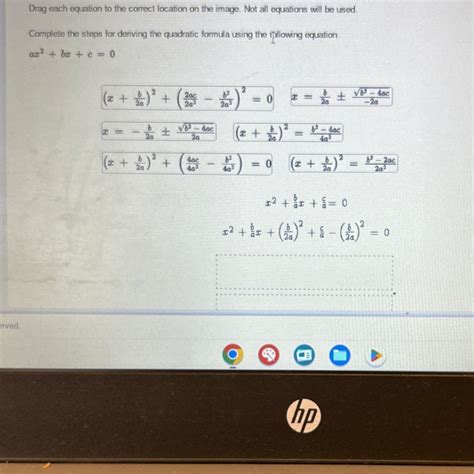 drag each equation to the correct location on the image not all equations will be used