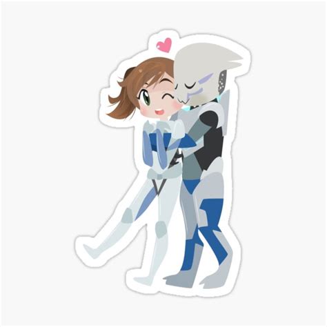 Mass Effect Ryder And Kandros Commission Sticker By Chocominto