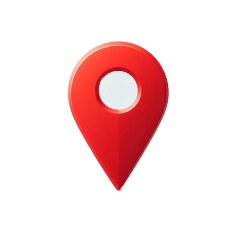Red Pin With A White Dot Premium Ai Generated Psd