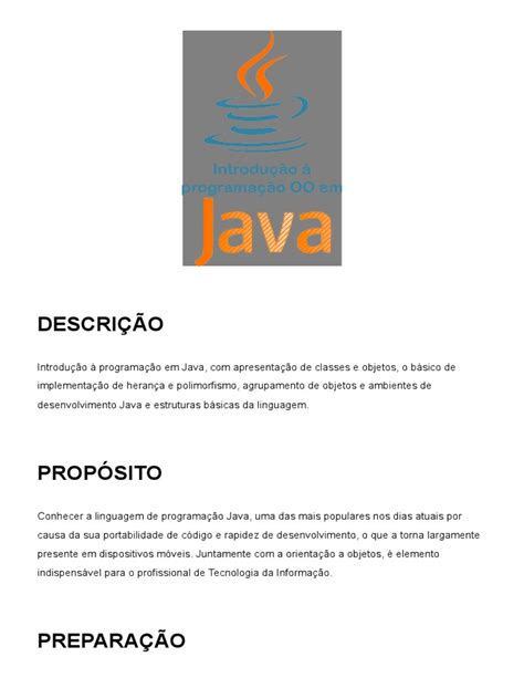 Introdução À Programação Oo Em Java Pdf Classe Programação De